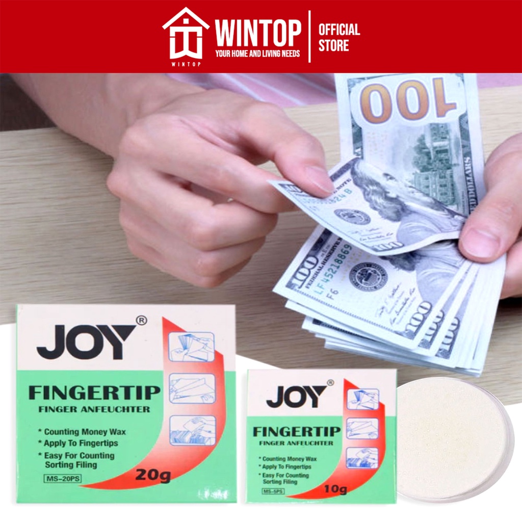 Wintop Joy Fingertip Moistener Counting Money Wax, 10g and 20g | Shopee ...
