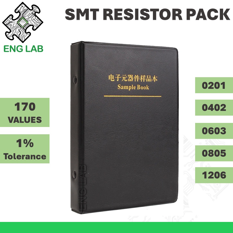 Englab★smt Resistor Pack 0201 0402 0603 0805 1206 Footprint Resistor Sample Book Full Kit
