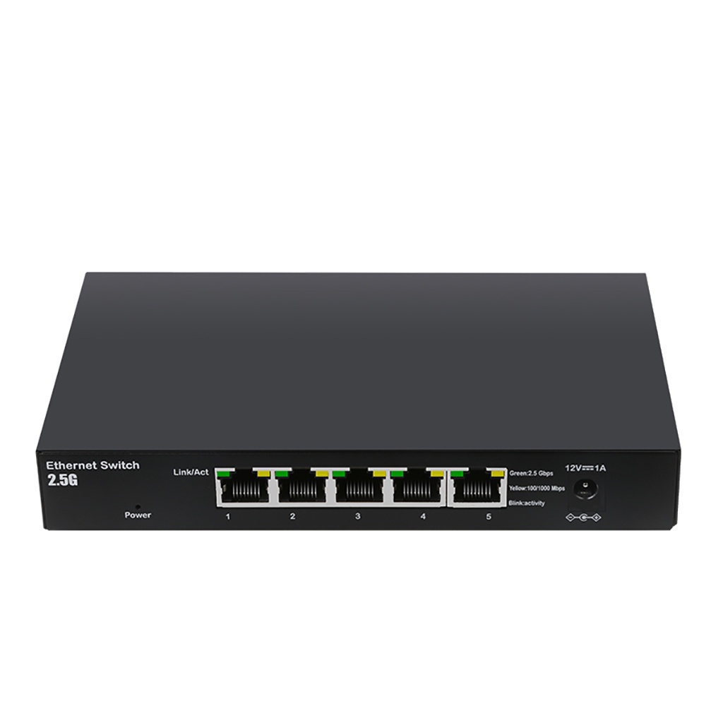 5-Ports 100/1000/2500Mbps 2.5G Unmanaged Ethernet Switch Auto ...