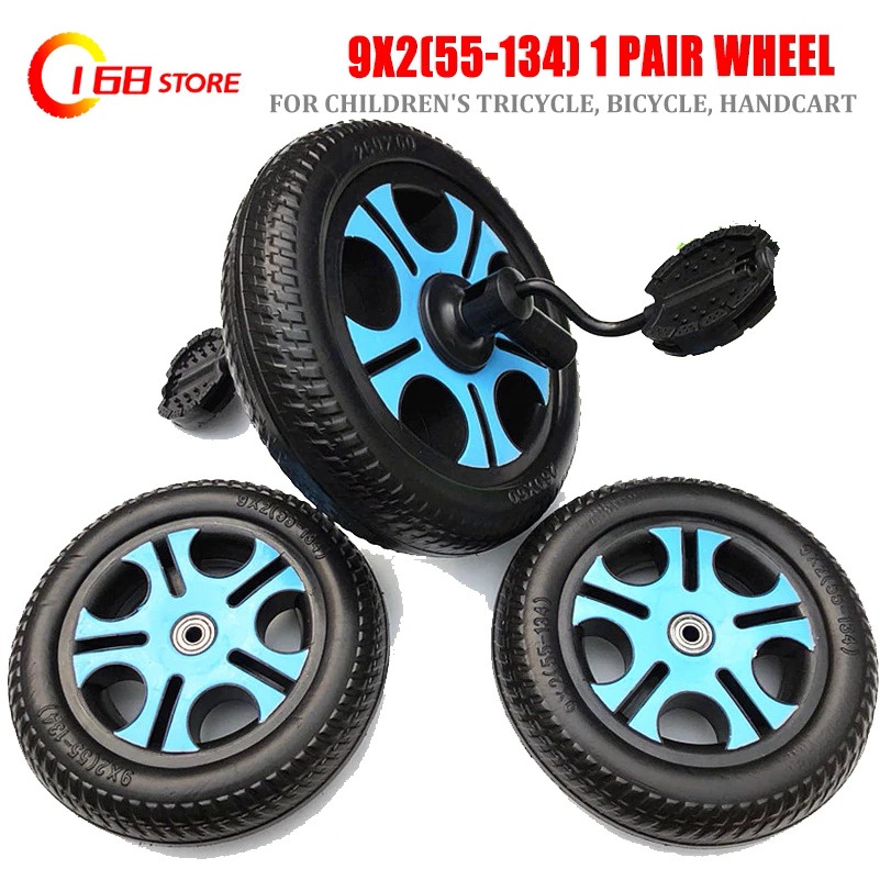 1 PAIR 9x2 55-134 rear wheel for Baby bike child's hand push tricycle 9 ...
