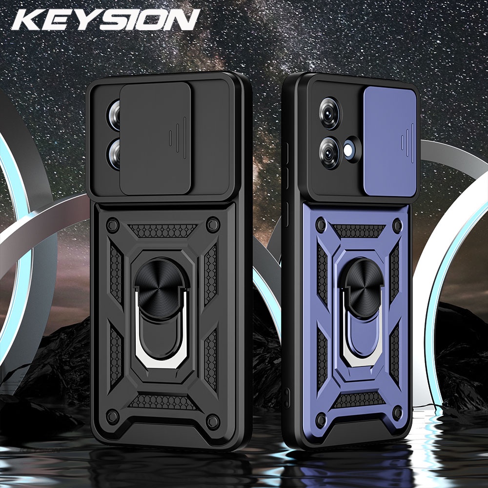 KEYSION Shockproof Case for Motorola MOTO G84 5G G54 Slide Camera Lens ...
