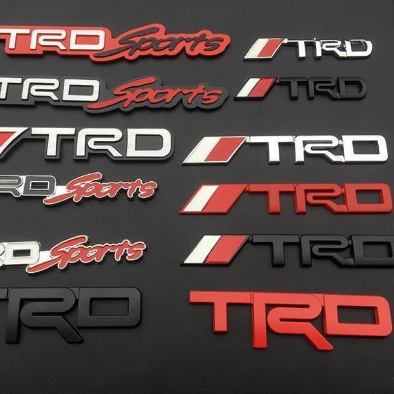 TRD Carbon Fiber 3D Decal Sticker Grille Emblem For Toyota Vios Innova ...