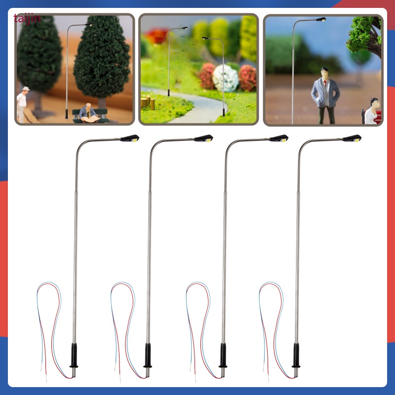 taijin Model Train Lamp Post Miniature Street Lamps Figurine Micro ...