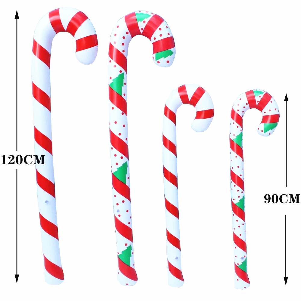 120/90CM PVC giant inflatable candy cane, Christmas balloon, children's ...