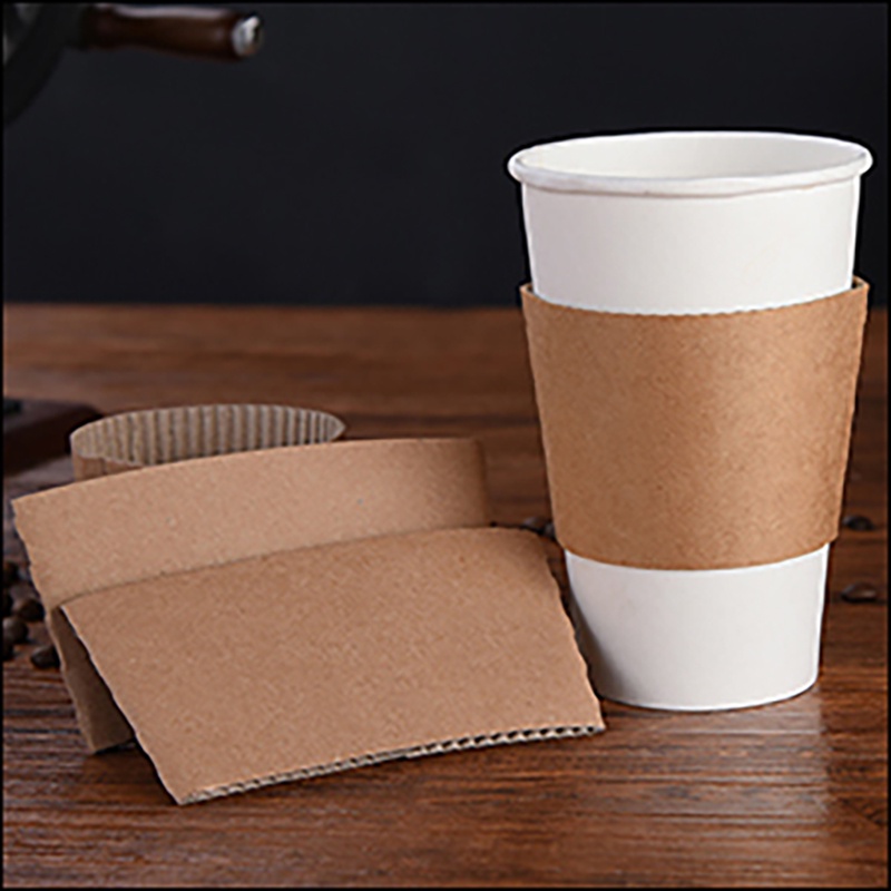 50pcs Kraft Paper Coffee Cup Sleeves | Shopee Philippines