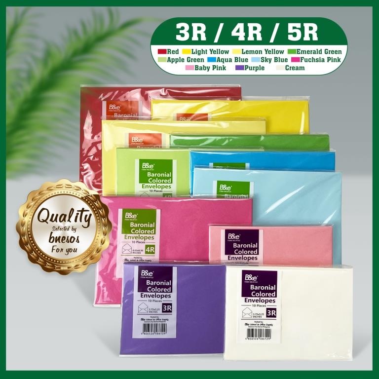 Colored Envelopes Invitation Envelopes For Wedding Debut Baptismal ...