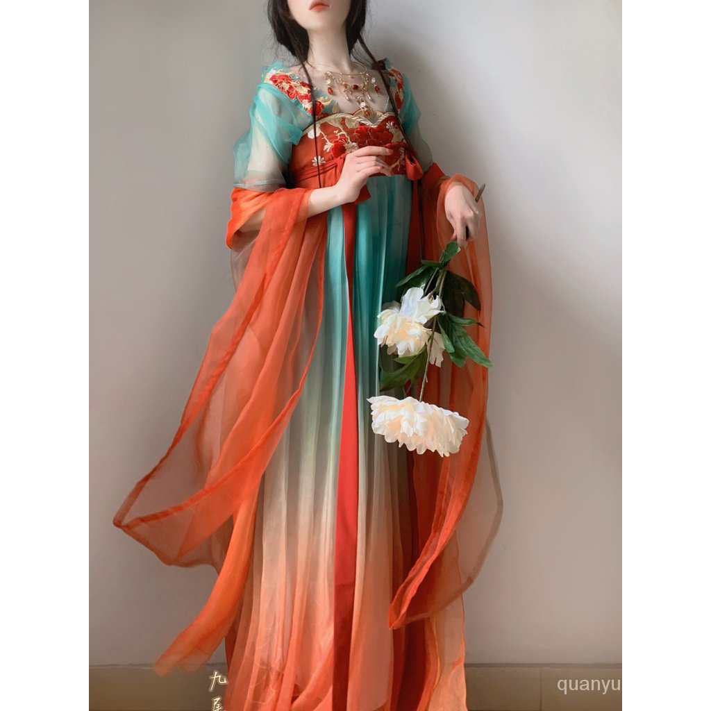 New original Hanfu Cheon skirt embroidered Handa sleeve Hanfu ...