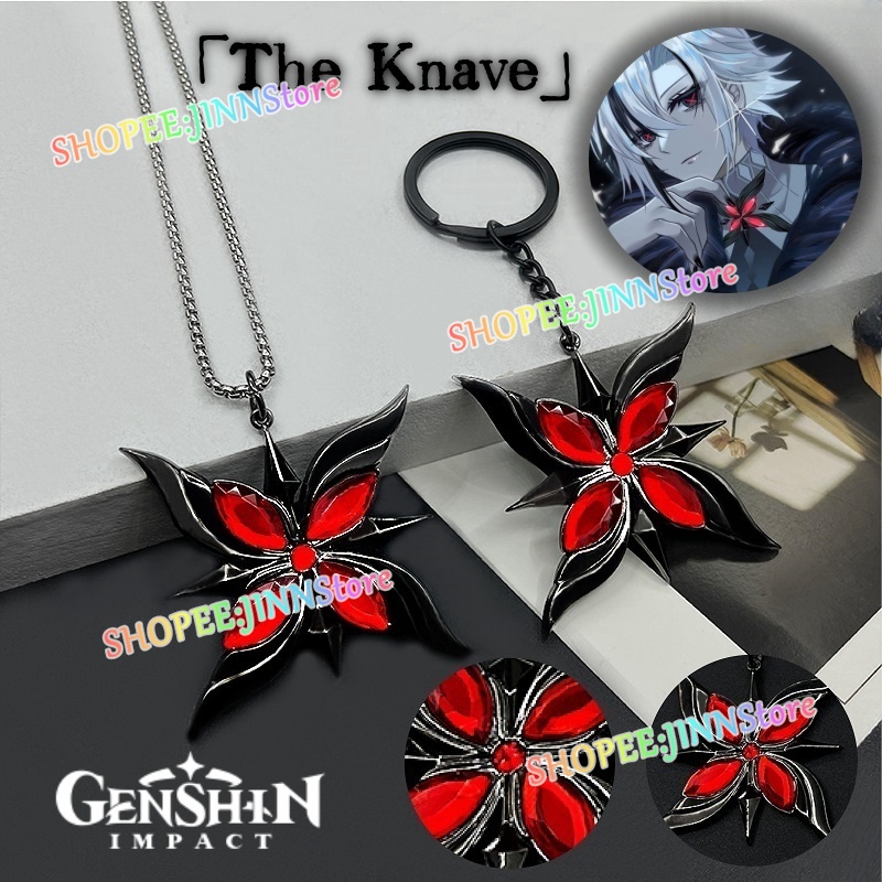 - JINN - The Knave Arlecchino Keychain/Necklace Game Genshin Impact ...