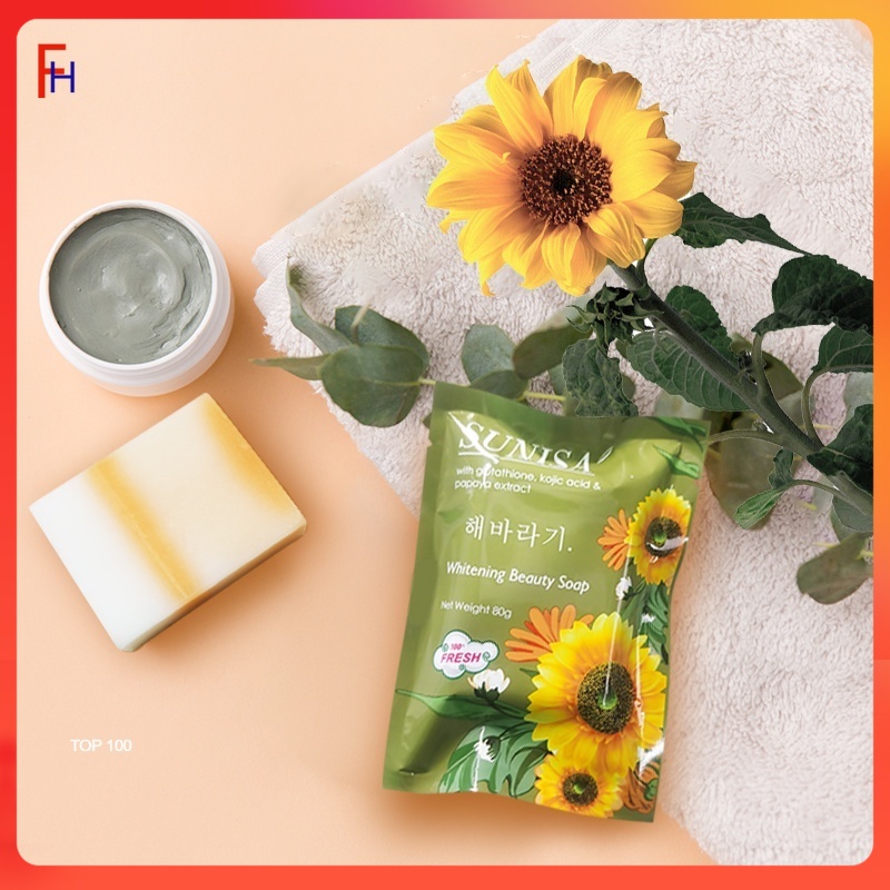 FH/ SUNISA SUNFLOWER BEAUTY BAR with Himalayan Salt (PURE SUNFLOWER OIL ...