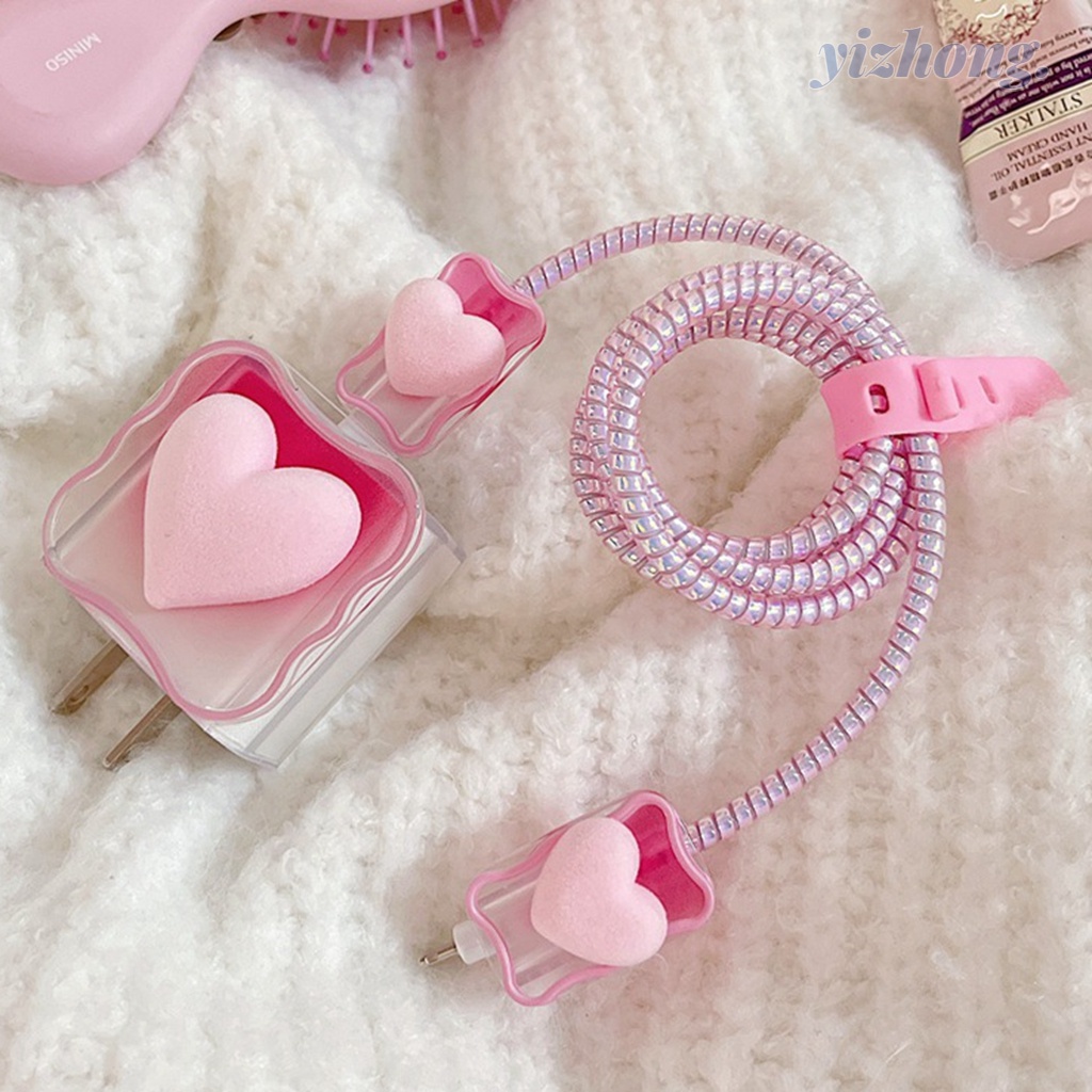 Charger Case 5PCS Set For iPhone 18W/20W Gradient Color Plush Love ...