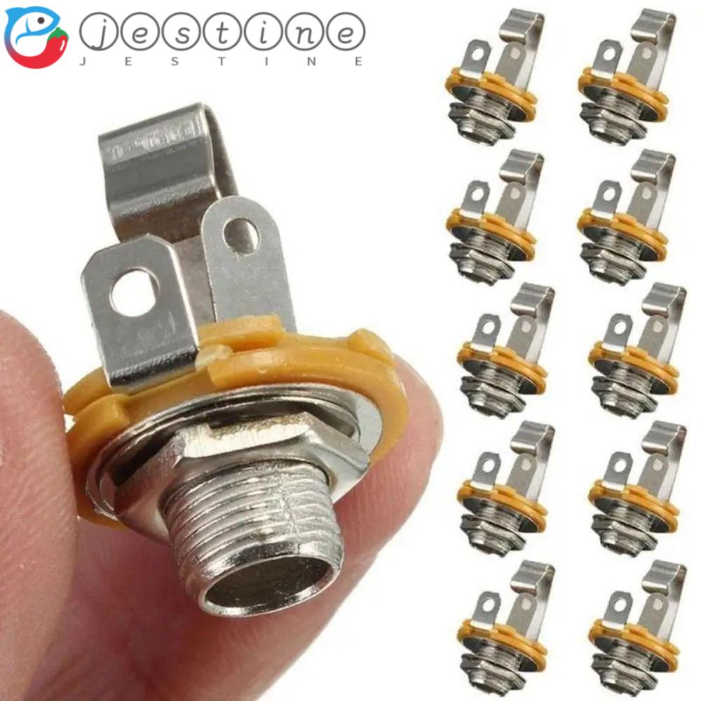 JESTINE 10pcs Electric Guitar Input Jack, Plug Socket 1/4" (6.35mm ...