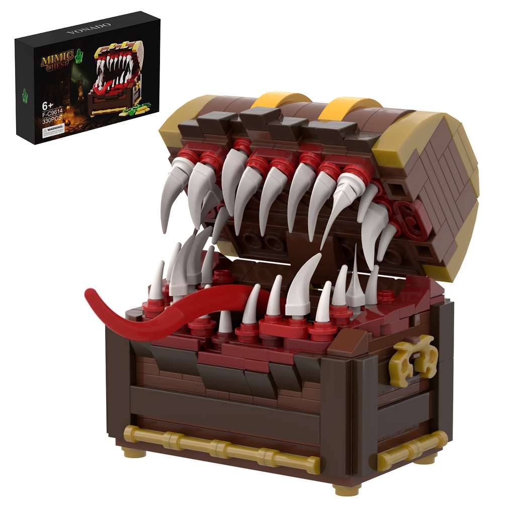 BuildMoc Mimic Chest Yaranzo Monster Building Blocks Set Dungeons And ...