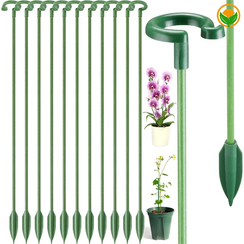 10PCS Reusable Plastic Plants Support Poles/Potted Flower Vegetables ...