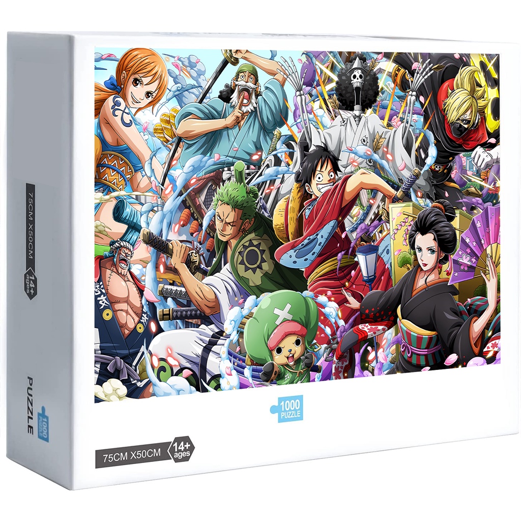 One Piece Anime Wooden Stress Relief Jigsaw Puzzle Gift Educational Toy ...