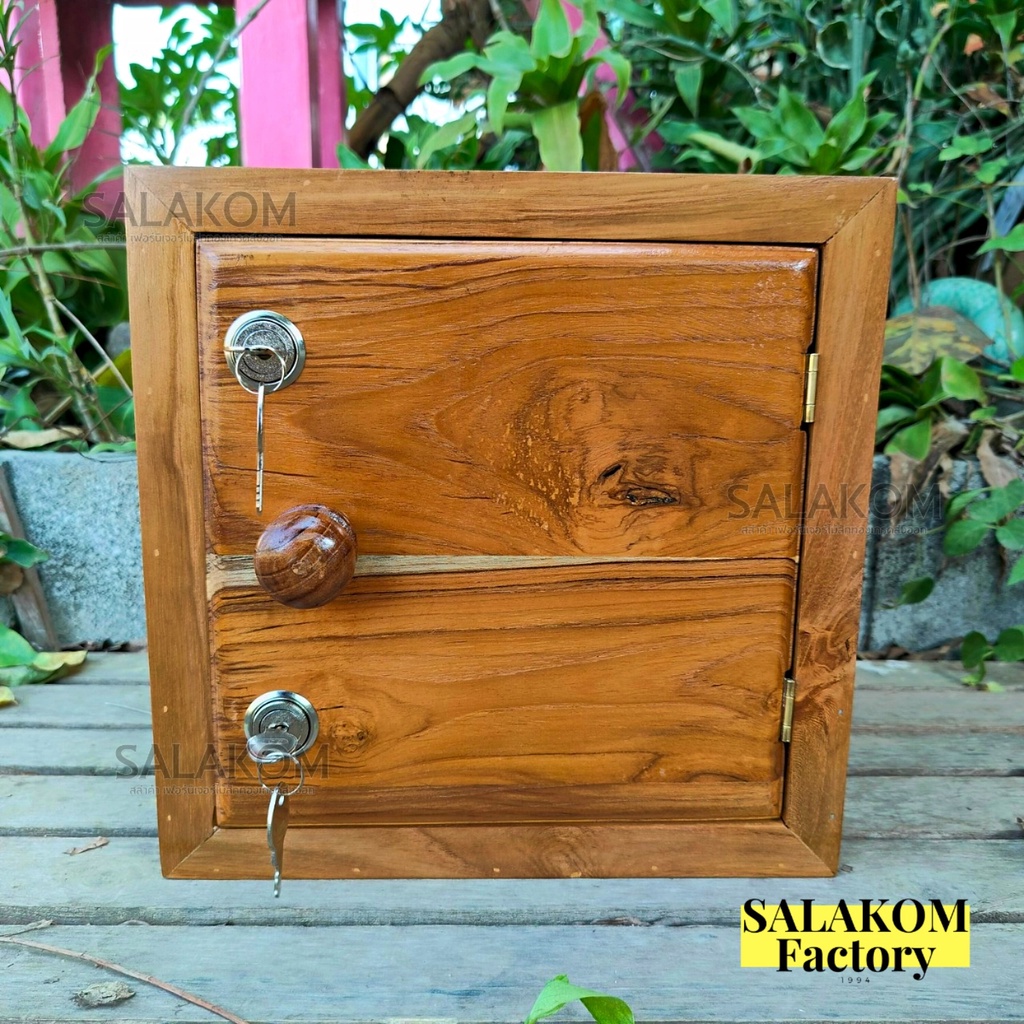 SLK Gold Teak Drawer Safe 11-Inch Size For Valuables Savings Trade Wood ...