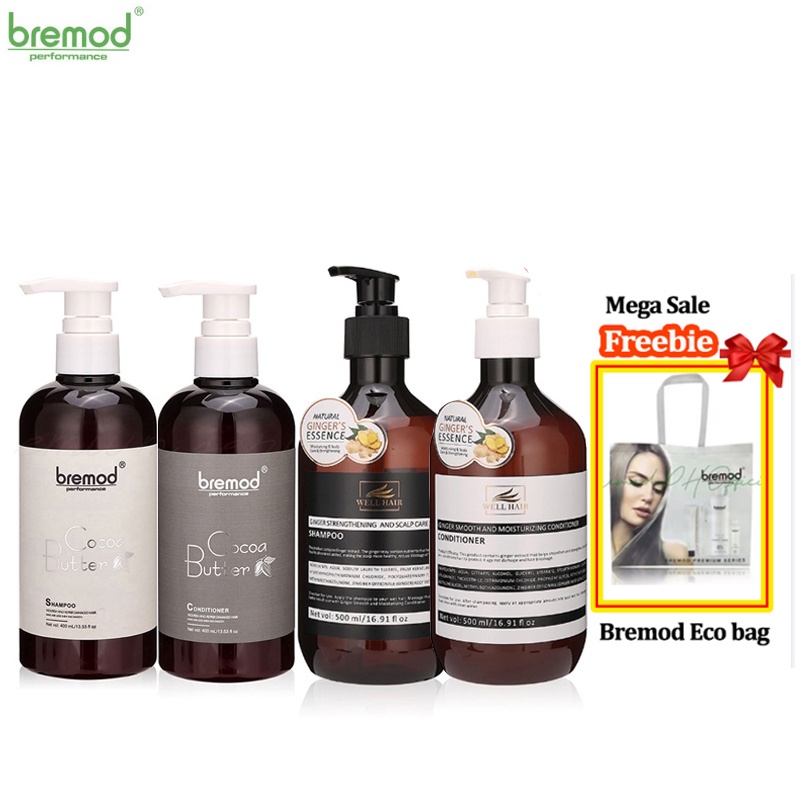 Bremod Hair Conditiner Shampoo 400ml Ginger Essence Wash Set 500ml with ...