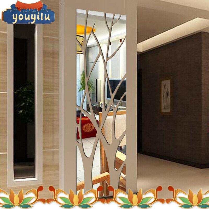 3D Acrylic Tree Mirror Wall Sticker Removable DIY Art Decal Home Decor ...