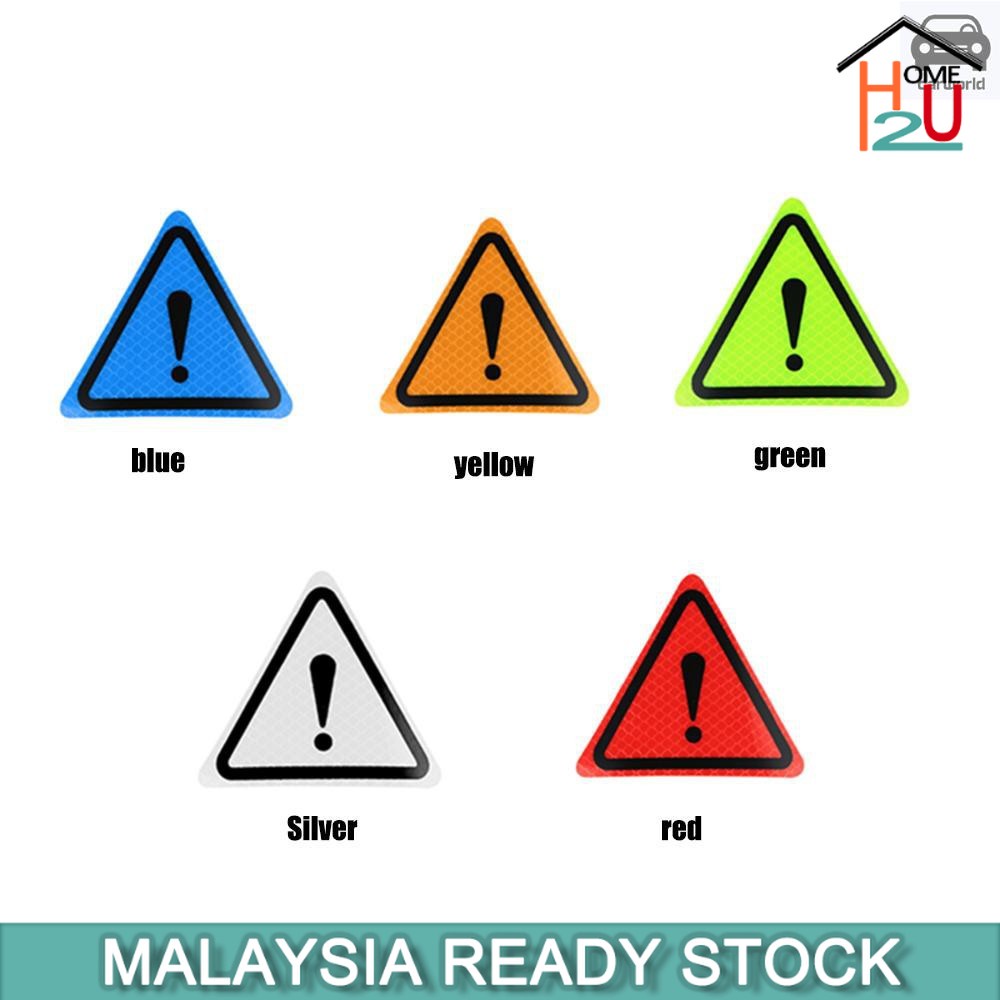 Car warning sticker creative triangle reflective car sticker rear ...