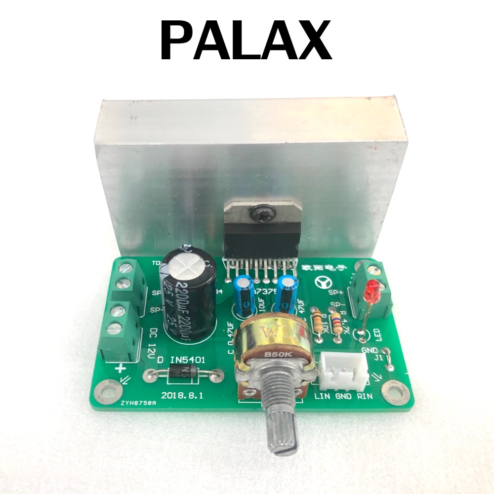 Palax TDA 7377 40W x 2 power amplifier circuit uses 12V power source ...