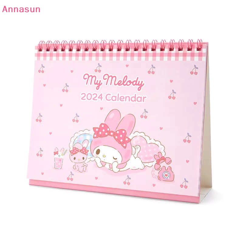 Annasun Sanrio 2024 Calendar Cartoon Cute Desk Calendar Anime Desktop ...
