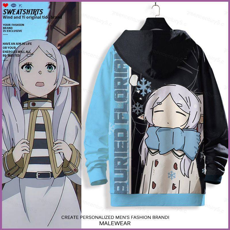 CWC Frieren Beyond Journey's End Cosplay 3D Coat Long Sleeve Jacket ...