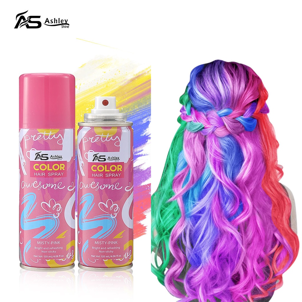 Ashley Shine Temporary Hair Color Dye 120ml Hair Spray Paint Wax ...