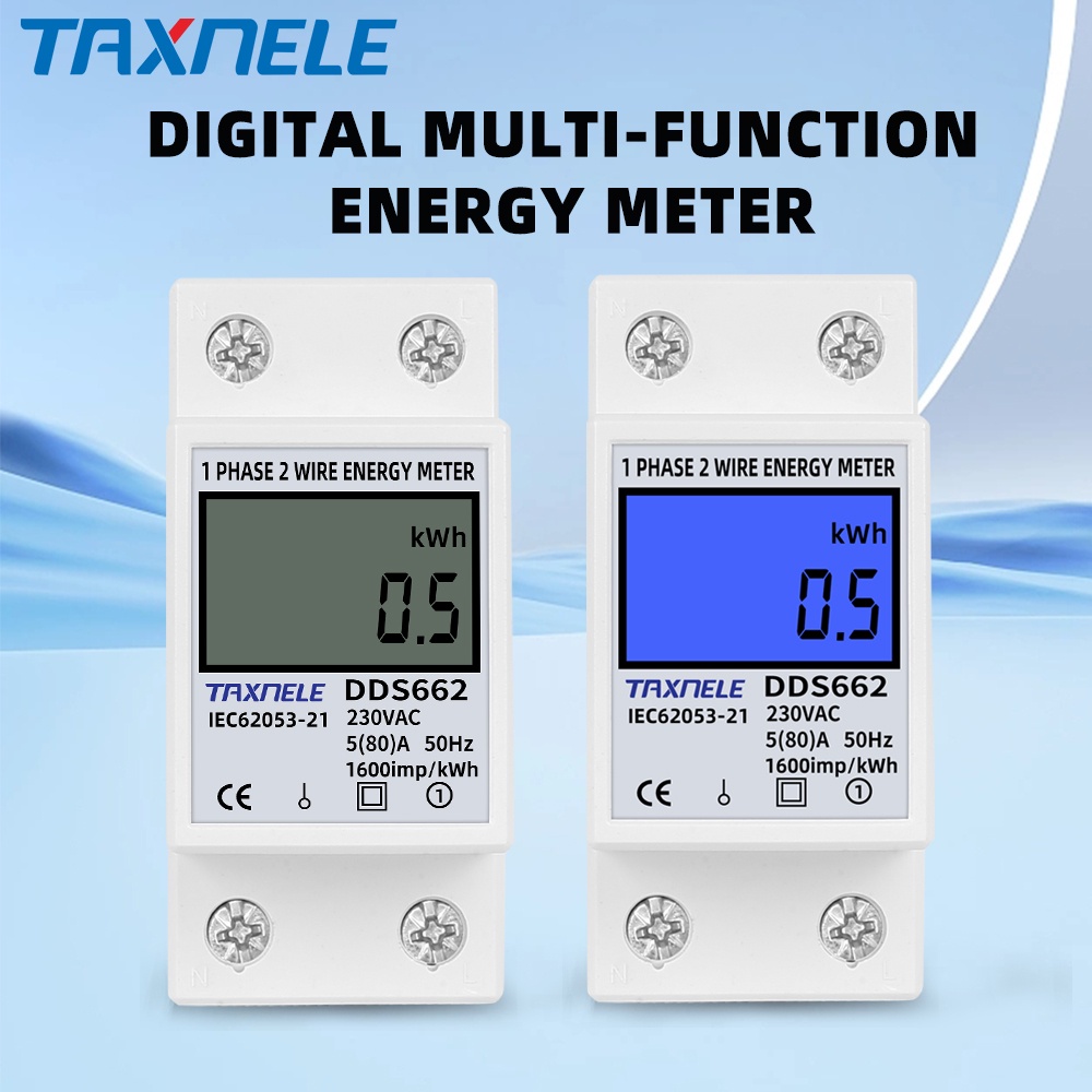 din rail single phase wattmeter power consumption watt electronic ...