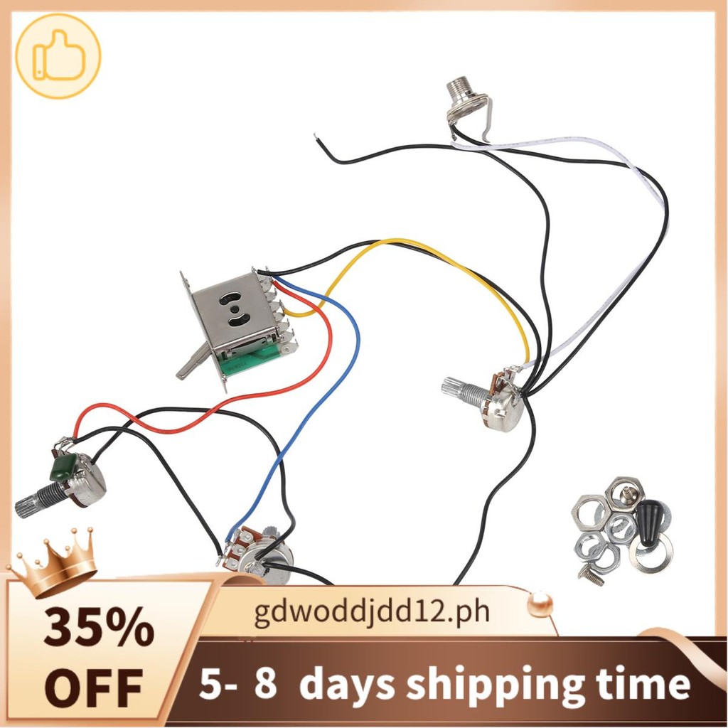Pots For Strat Guitar PreWired 1 Volume 2 Tone Control 5 Way Switch 3 ...