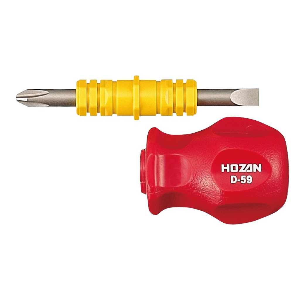 HOZAN Stubby screwdriver universal replacement screwdriver for plus and ...