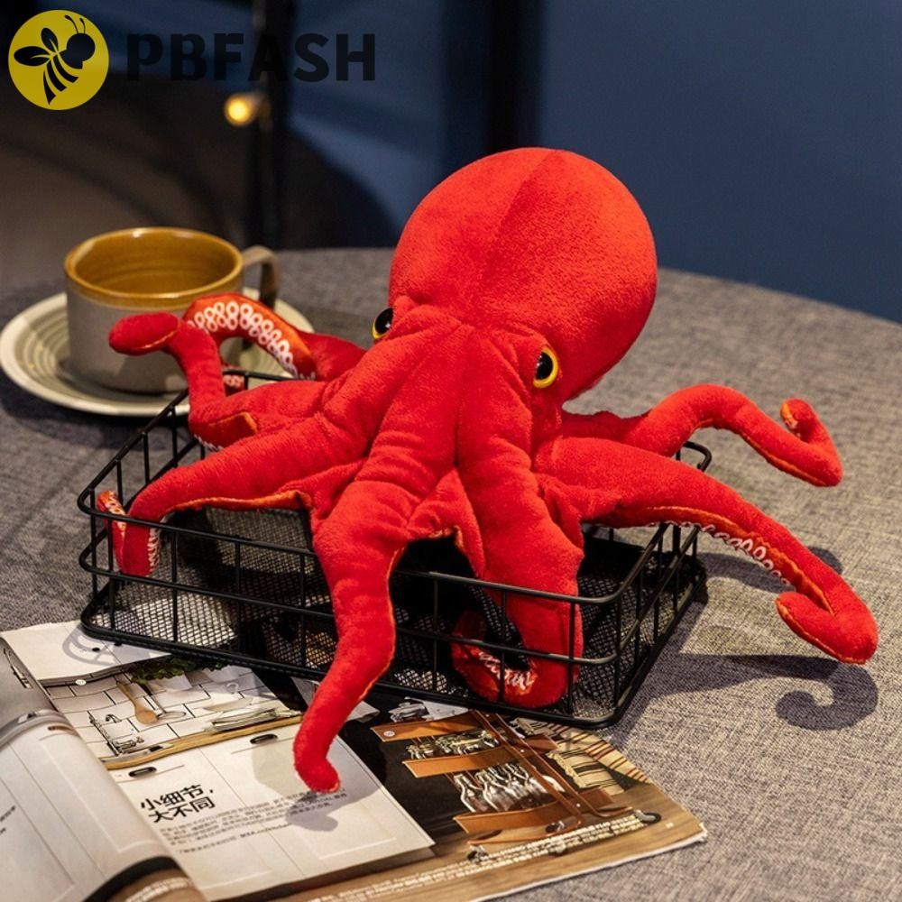 PBFASH Octopus Plush Toy, Sea Animal Simulation Red Octopus Dolls ...