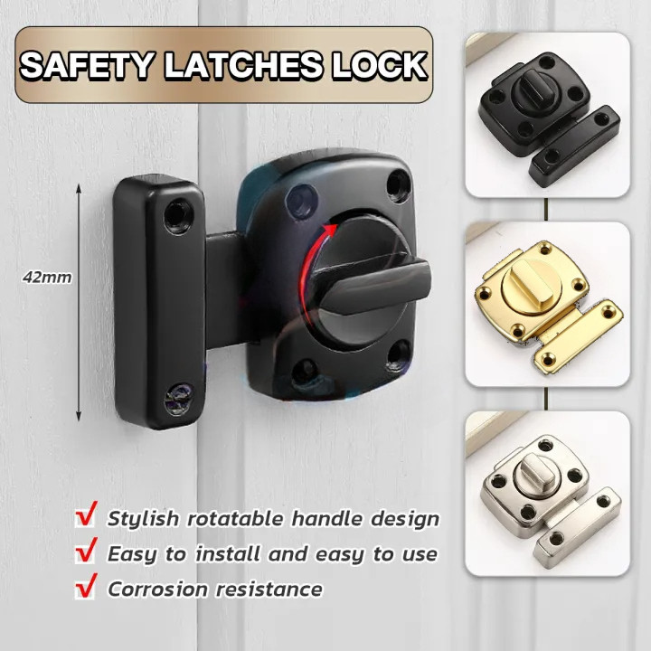 Gate Latch Slide Bolt Latches Lock Zinc Alloy Safety Door Locks ...