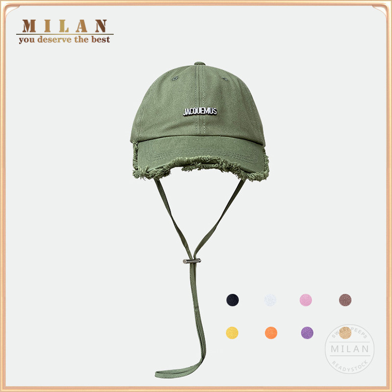 Milan | JACQUEMUS Brushed Drawstring Baseball Cap Korean Version Frayed ...