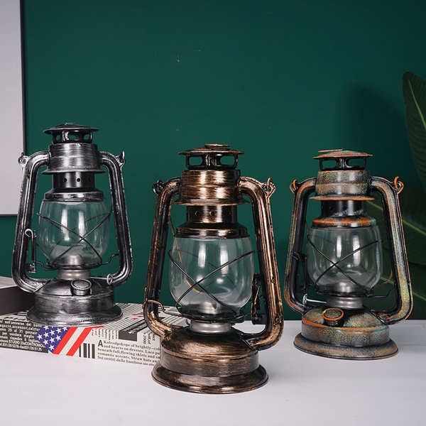 Retro Old Style Glass Kerosene Lamp Lantern 5060s Nostalgic Old Objects ...