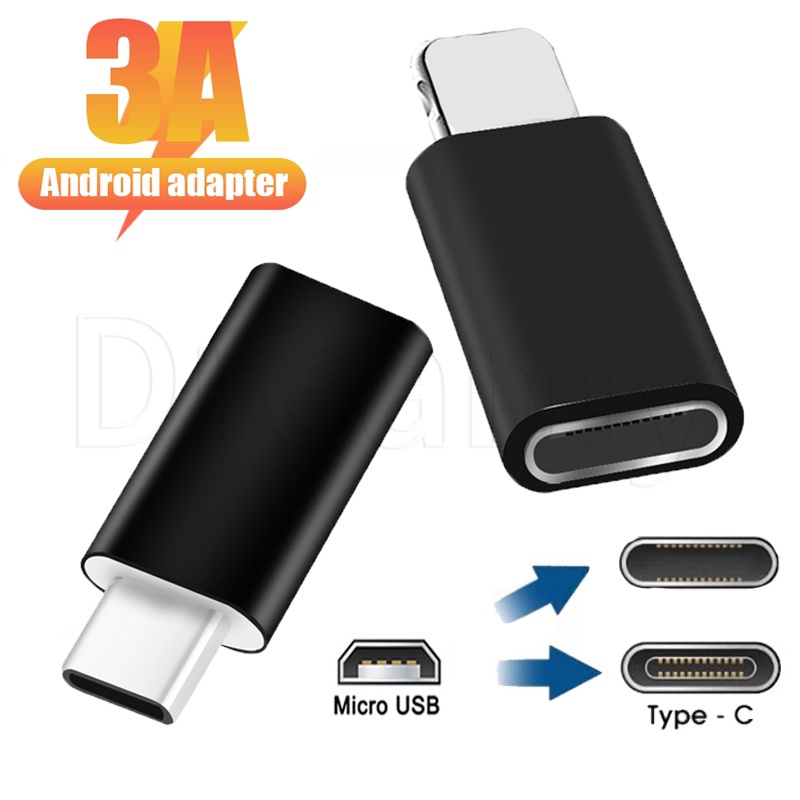 Portable Cell Phone Micro USB To Type C Adapter / Mini Android To Type ...