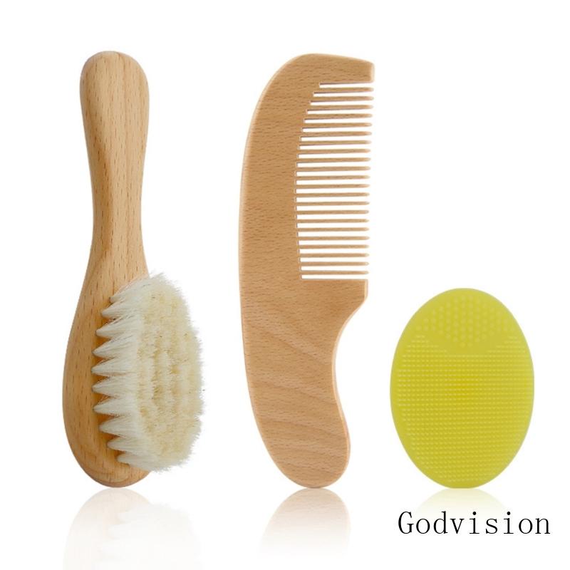 BB Newborn Cradle Cap Brush Silicone Hair Brush Comb Set Hair Comb for ...