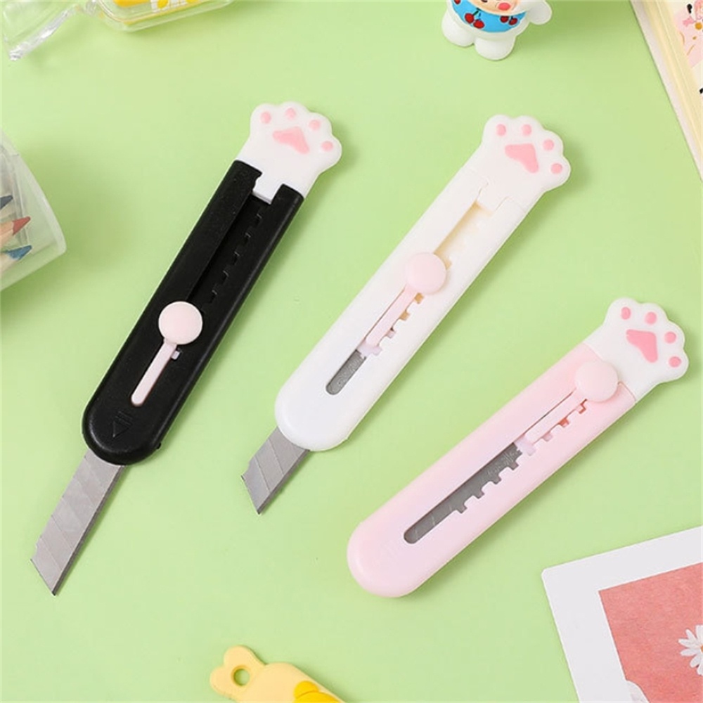 Kawaii Mini Pocket Cat Paw Art Utility Knife Express Box Knife Paper ...