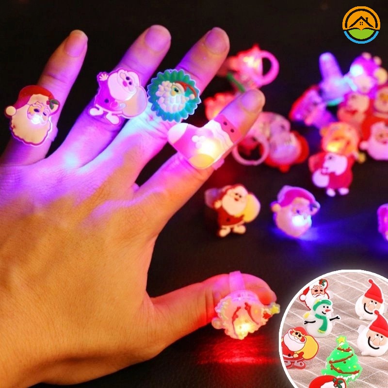 Creative Unique Christmas Theme LED Light Luminous Ring Toy / Cartoon ...