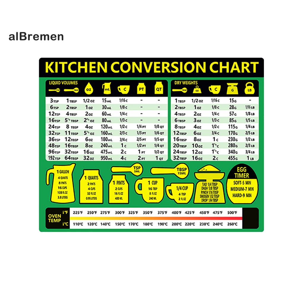 (New) Kitchen Conversion Magnet for Baking Cooking Measurement Magnet ...