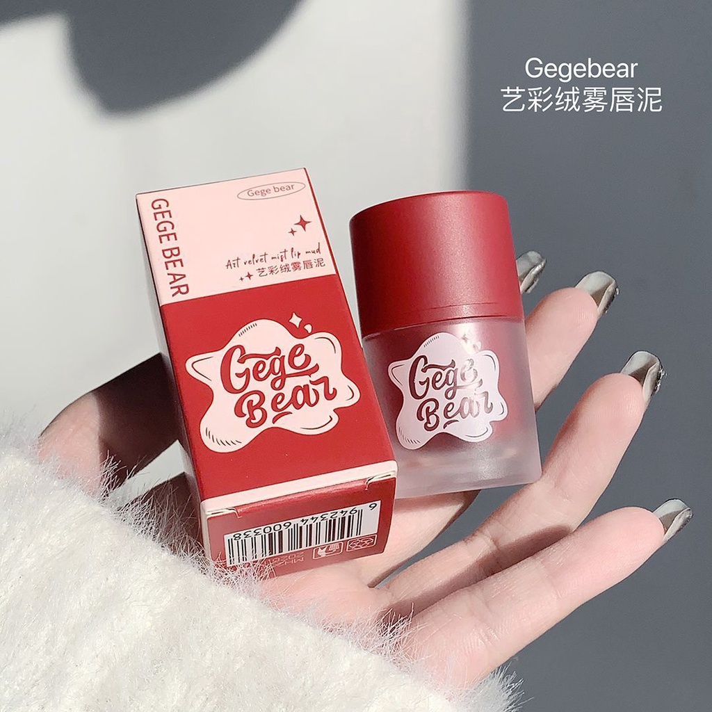 Canned Lip Mud Matte Finish Lip Lacquer Non-Fading No Stain on Cup Student Plain Face White ...