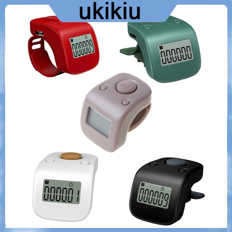 UKI Practical 6 Digit Beads Prayer Counter Mini LCD Finger Ring Tally ...