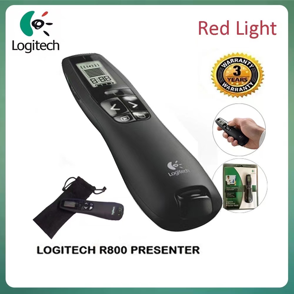 Logitech R800 Wireless Presenter Laser Pointer 2.4GHz Remote Control ...