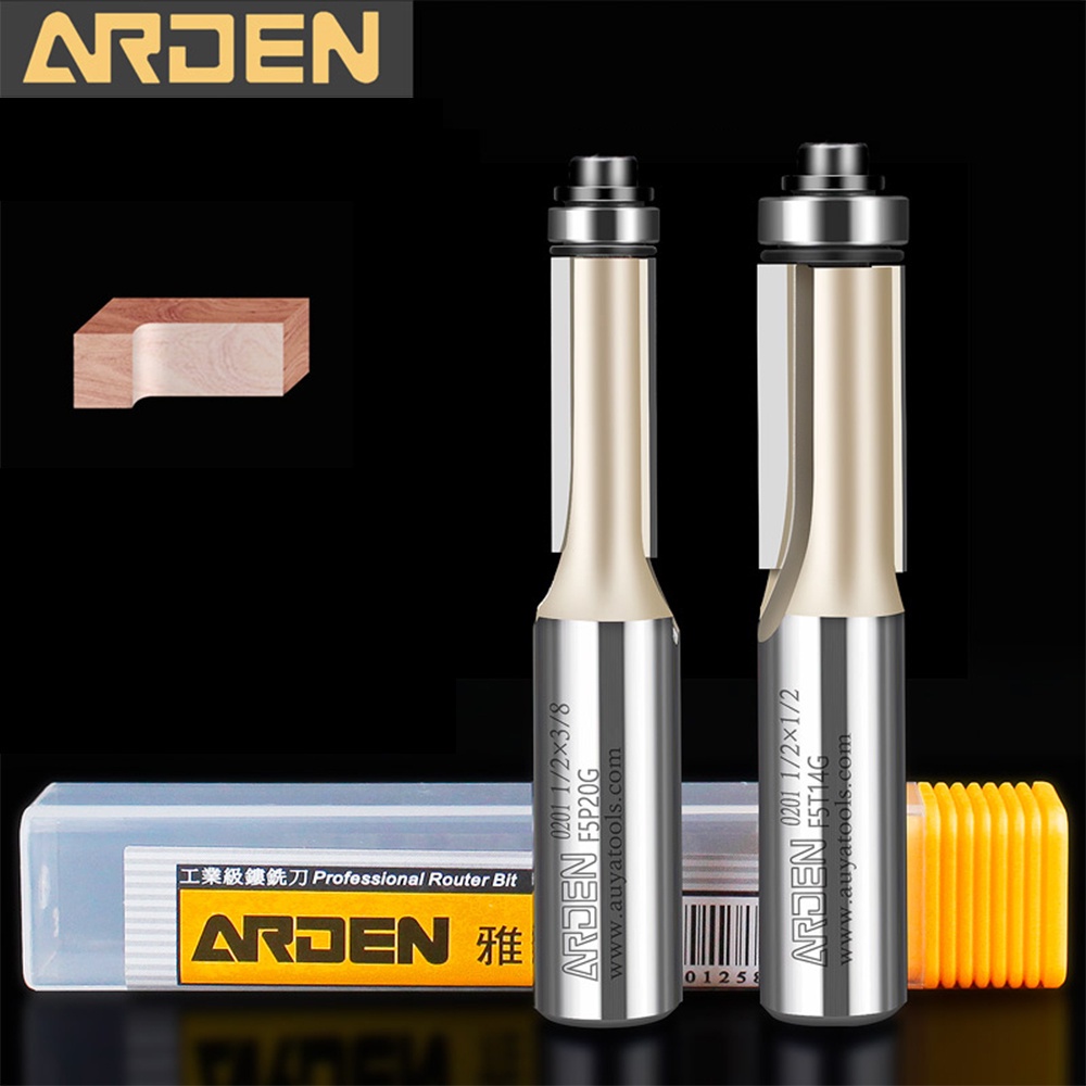 Arden Flush Trim Router Bits for Wood 1/2 1/4 Shank Woodworking Tools ...