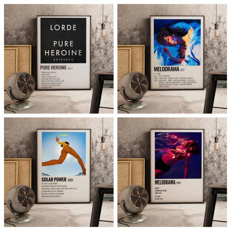 lorde album cover music artist wall decor canvas painting melodrama ...