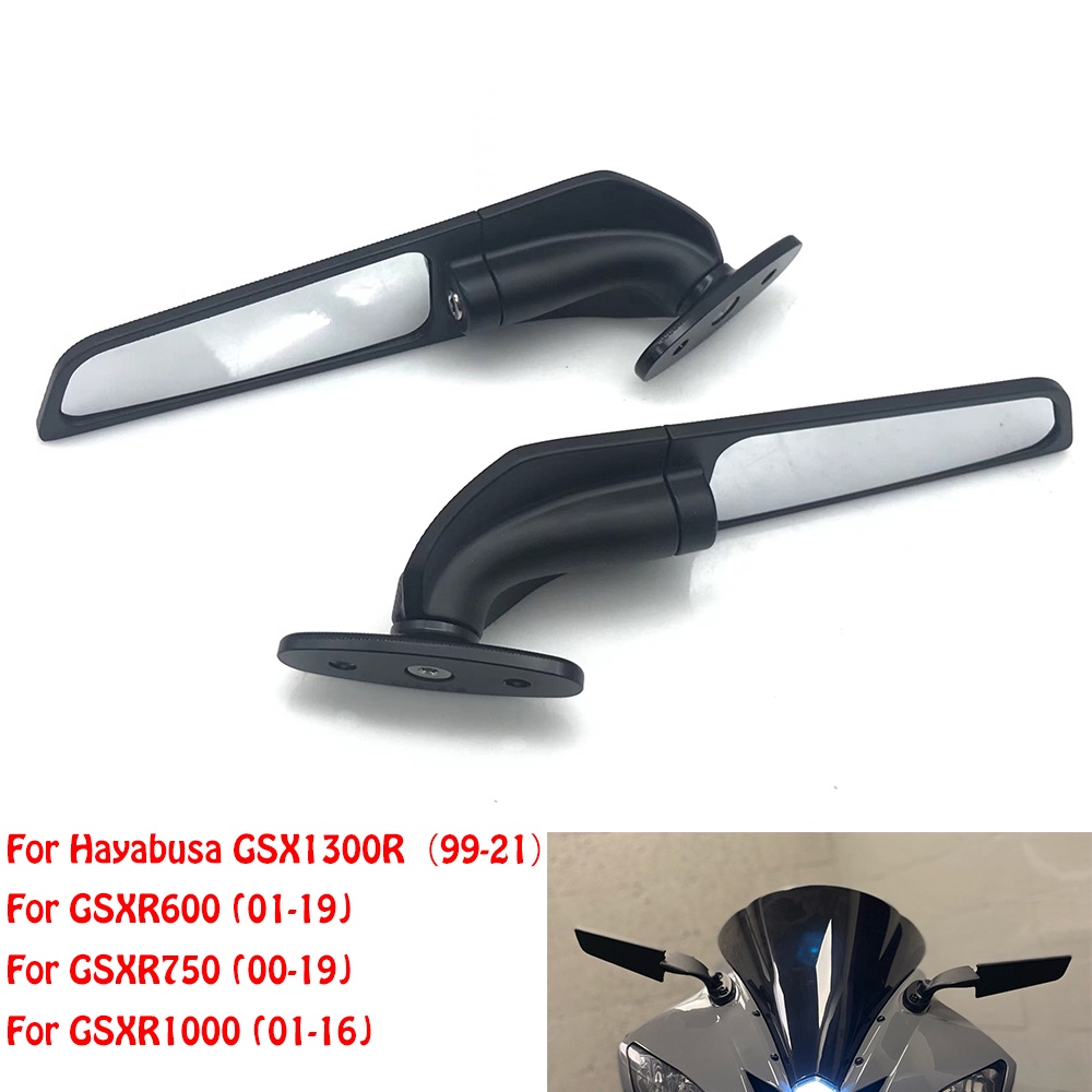 Motorcycle Adjustable Rotating Rearview Mirror Modified Wind Wing ...