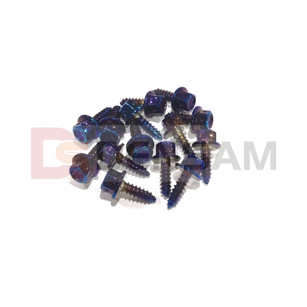 Densam Motorcycle Gold Bolt Titanium Screw Flower Type Mushroom Type ...