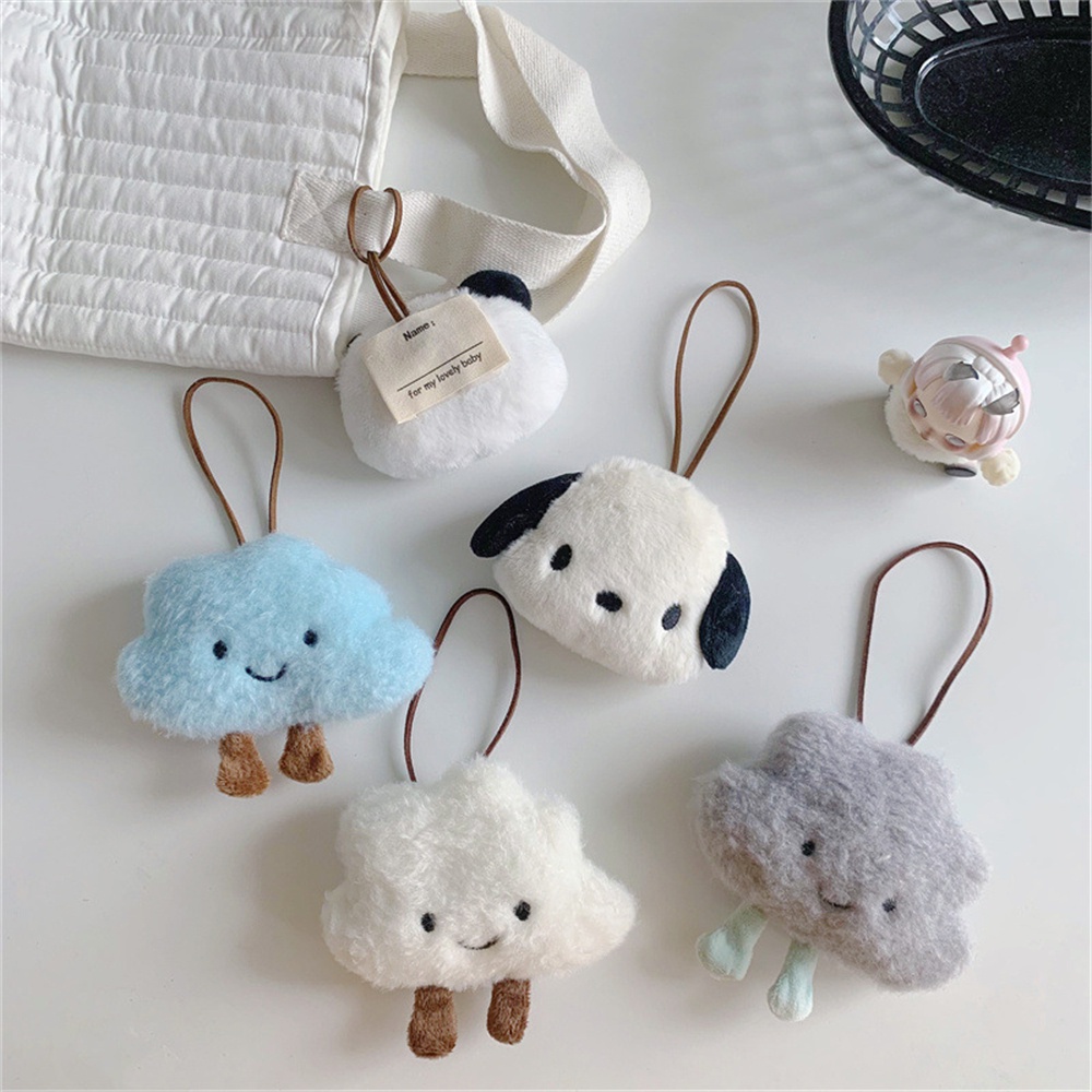 Cute Plush Cartoon Keychain Dog Dinosaur Bear Pendant Keyring for Women ...
