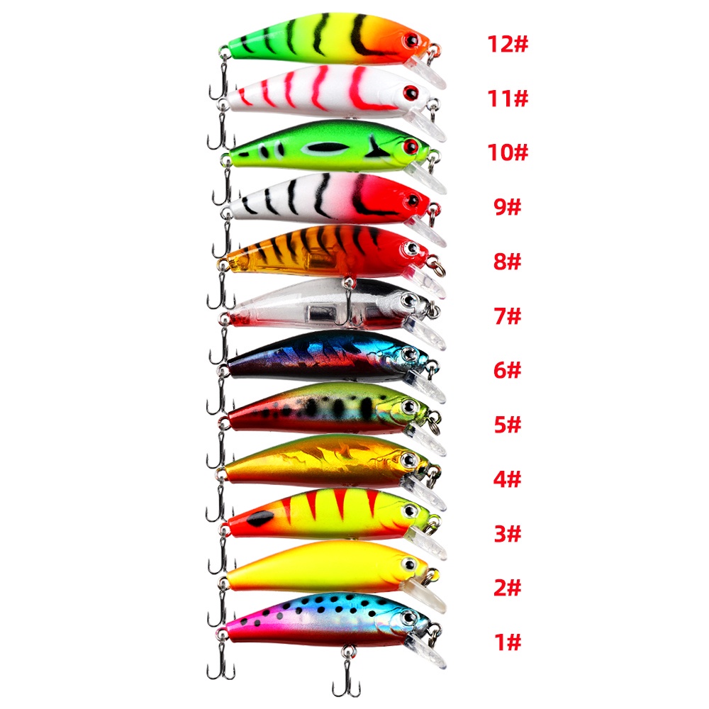 Fishing Lure 6.5g/5cm Sinking Minnow Fishing Gear Lure Hard Bait Minnow 3D Eyes Laser Trolling ...