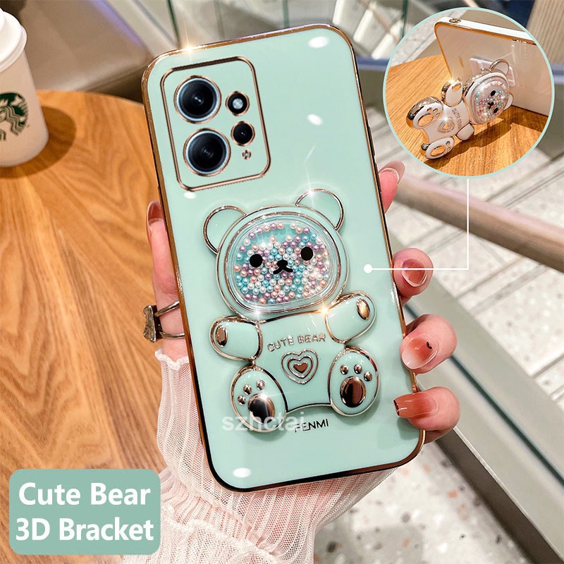 Casing redmi note 12 note 12 pro Case 3D Cute Bear New Design Square ...