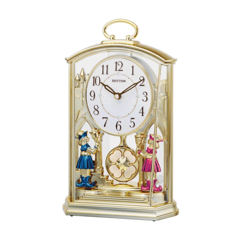 Brand New Rhythm 4RP796WS18 Gold Comfort Swing Pendulum Table Clock ...
