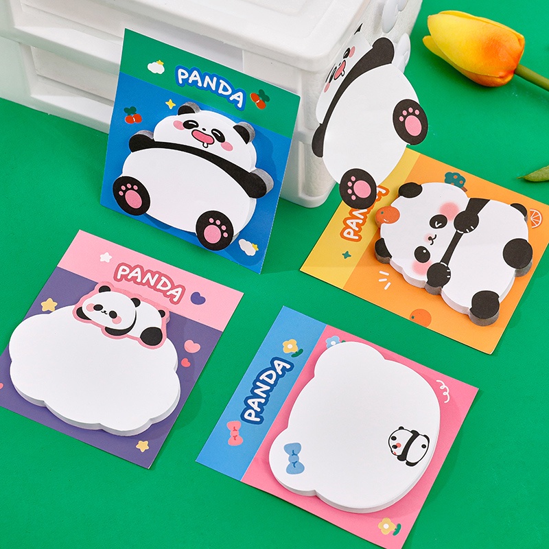 4 Books Creative Cartoon Panda Style Sticky Notes School Office ...